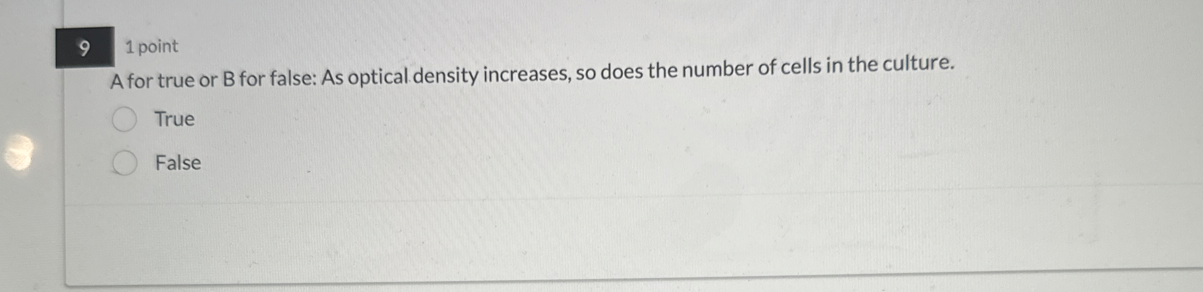 Solved 91 ﻿pointA for true or B for false: As optical | Chegg.com