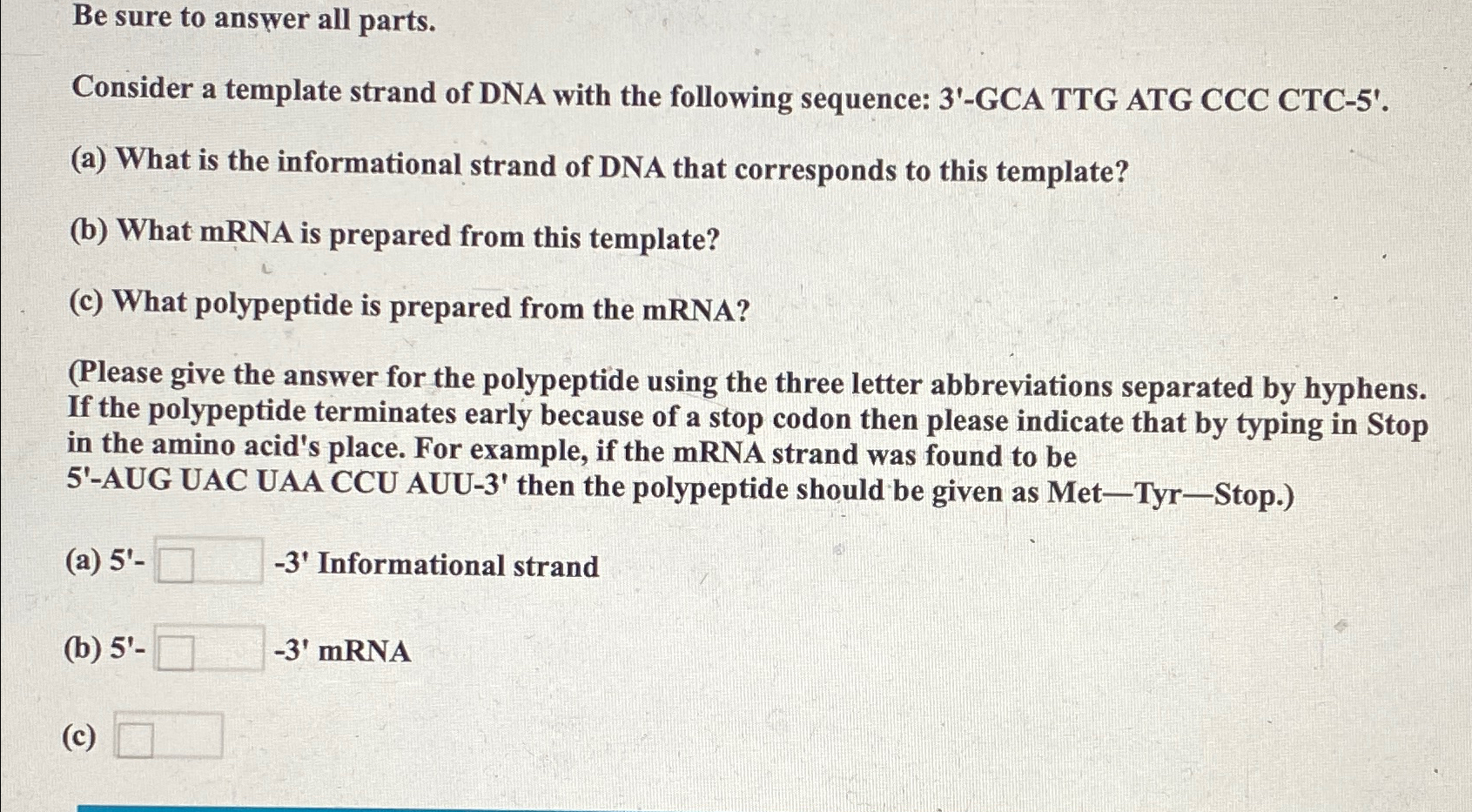 Solved Be sure to answer all parts.Consider a template | Chegg.com