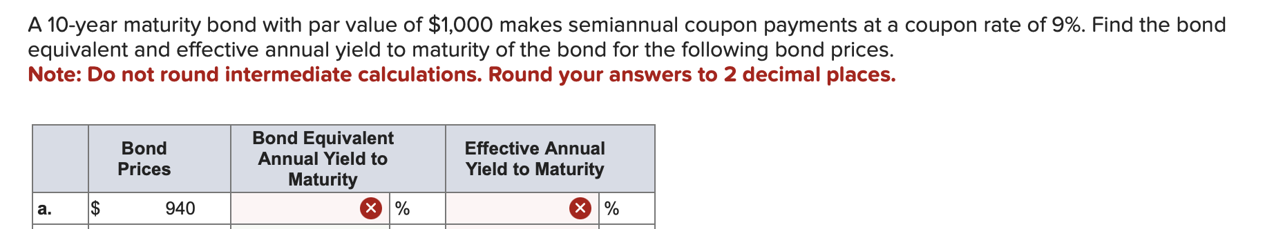 Solved A 10-year maturity bond with par value of $1,000 | Chegg.com