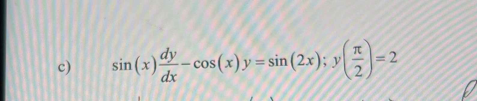 Solved Solve the following linear | Chegg.com