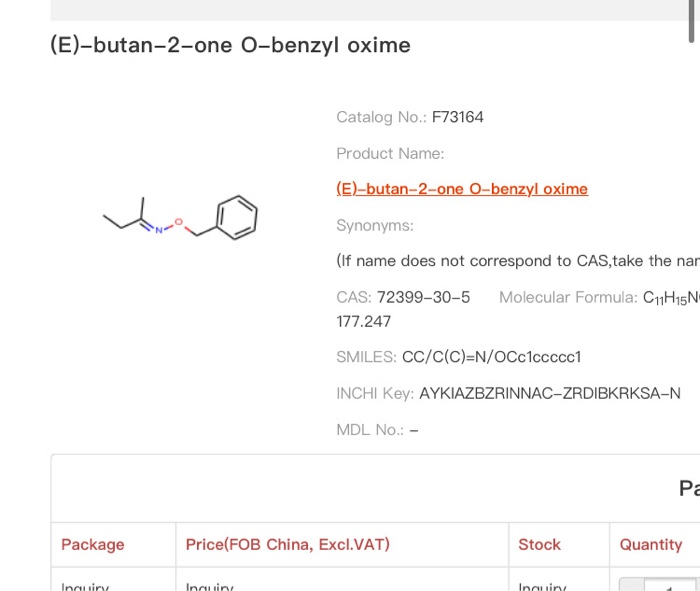 Solved (E)-butan-2-one 0-benzyl oxime Catalog No.: F73164 | Chegg.com