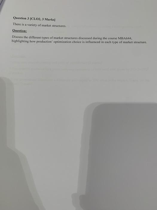 Solved Question 3 [CLO2, 3 Marks] There is a variety of | Chegg.com