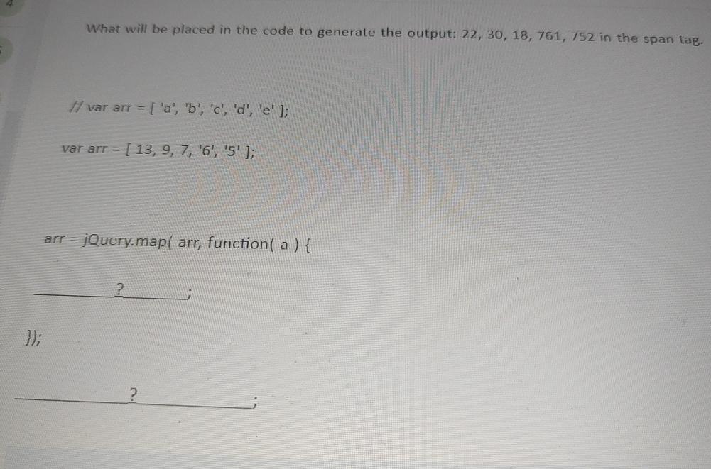 Solved What will be placed in the code to generate the | Chegg.com