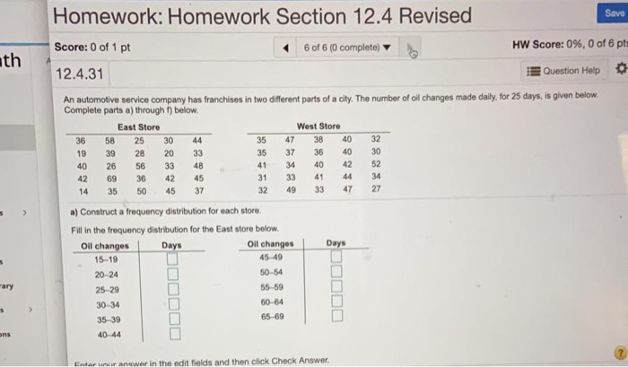Solved Homework Homework Section 12 4 Revised Save 5 Of 6