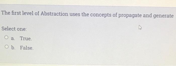 Solved The first level of Abstraction uses the concepts of | Chegg.com