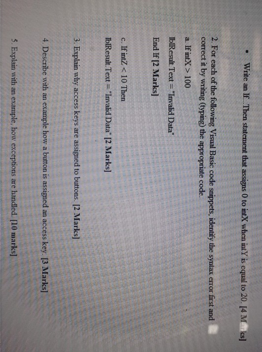 Solved Write An If Then Statement That Assigns 0 To Intx