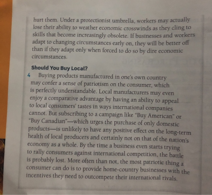 Solved PATRIOTIC PURCHASING 1 As international trade becomes | Chegg.com