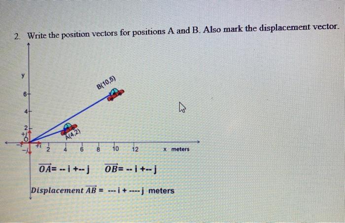 Solved 2. Write the position vectors for positions A and B. | Chegg.com
