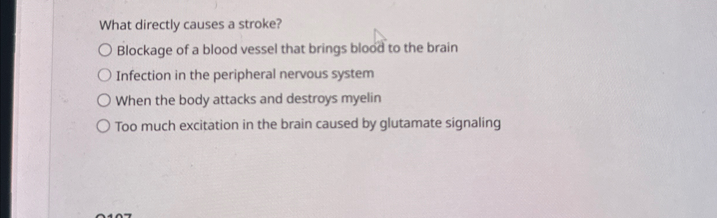 Solved What directly causes a stroke?Blockage of a blood | Chegg.com