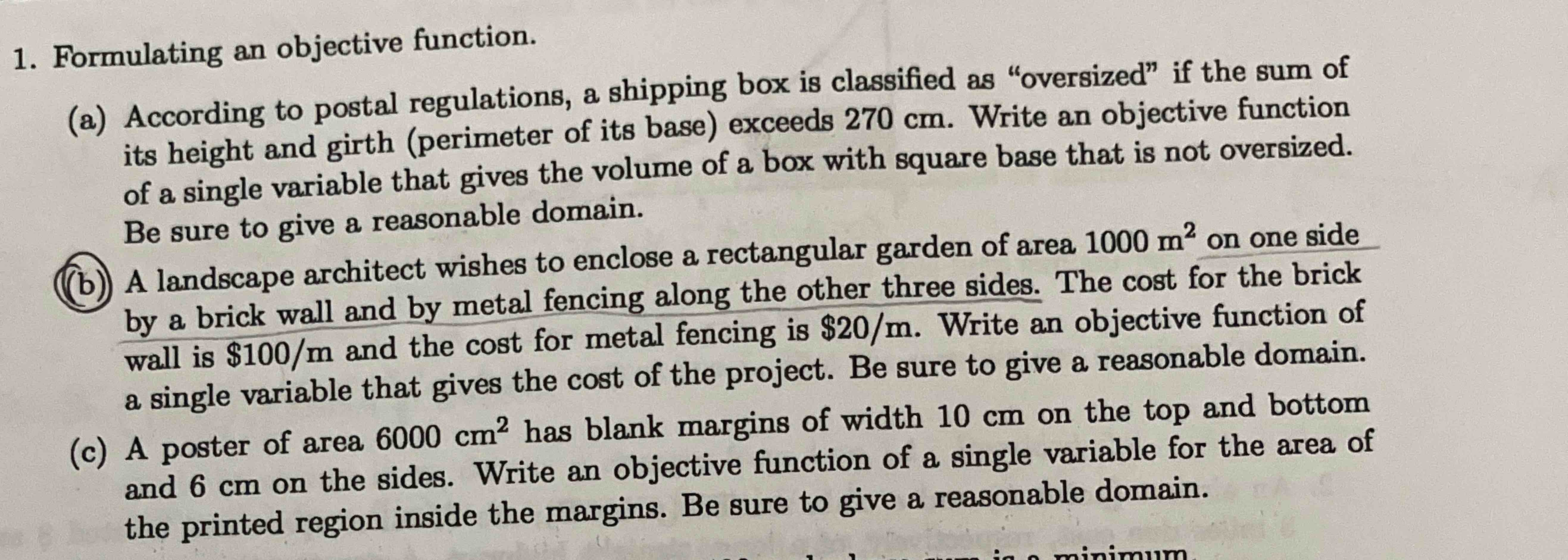 Formulating an objective function.(a) ﻿According to | Chegg.com