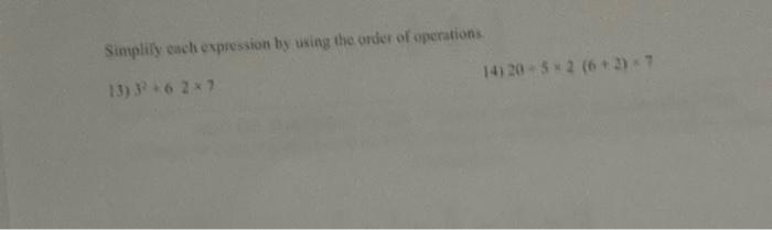 Solved Simplity each expression by using the under of | Chegg.com