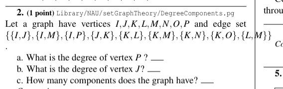 1. Find the degree sequence of the cycle graph C6. | Chegg.com