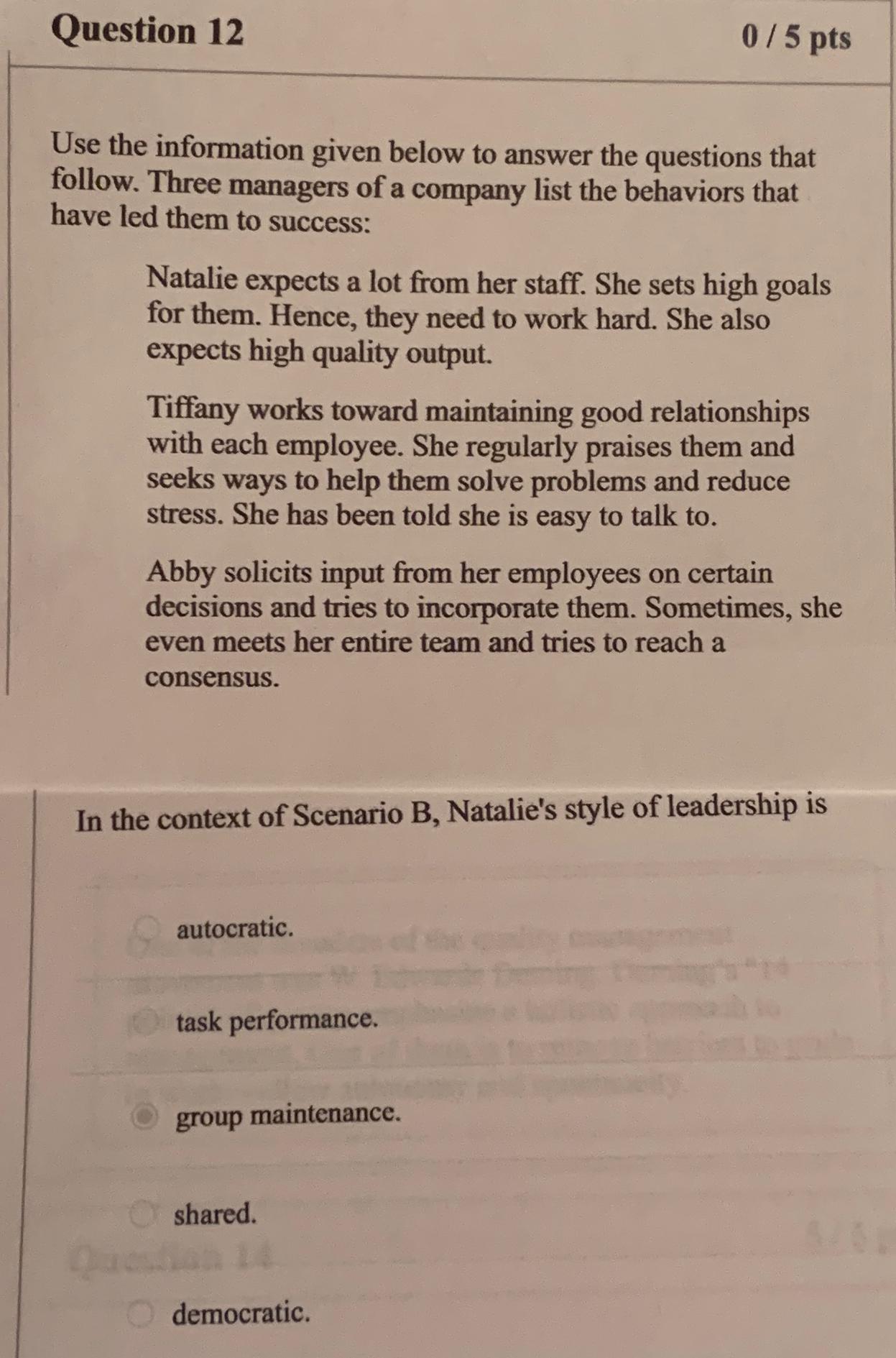 Solved Question 1205 ﻿ptsUse the information given below to | Chegg.com