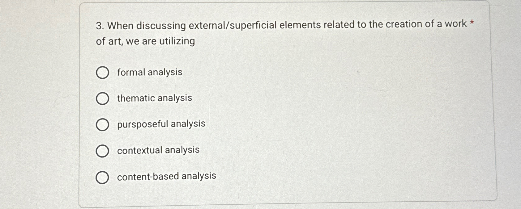 Solved When discussing external/superficial elements related | Chegg.com