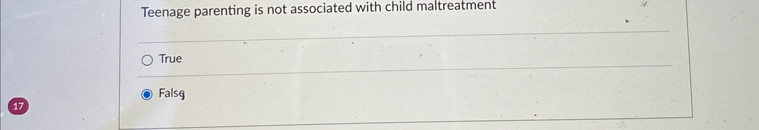 Solved Teenage parenting is not associated with child | Chegg.com