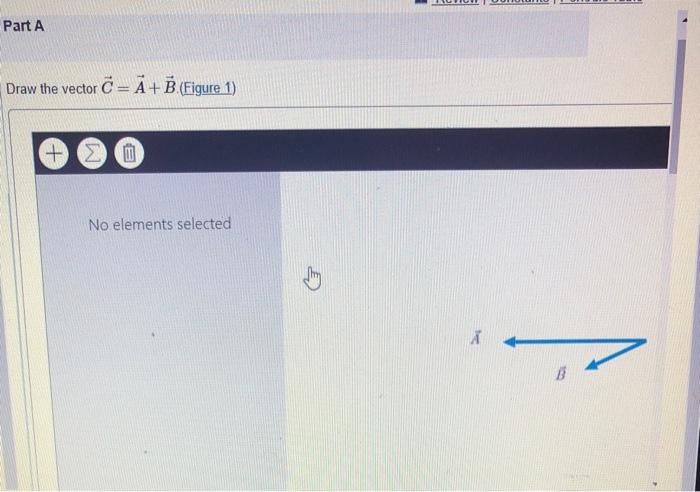 Solved Part A Draw the vector C = A+B (Figure 1) E No | Chegg.com