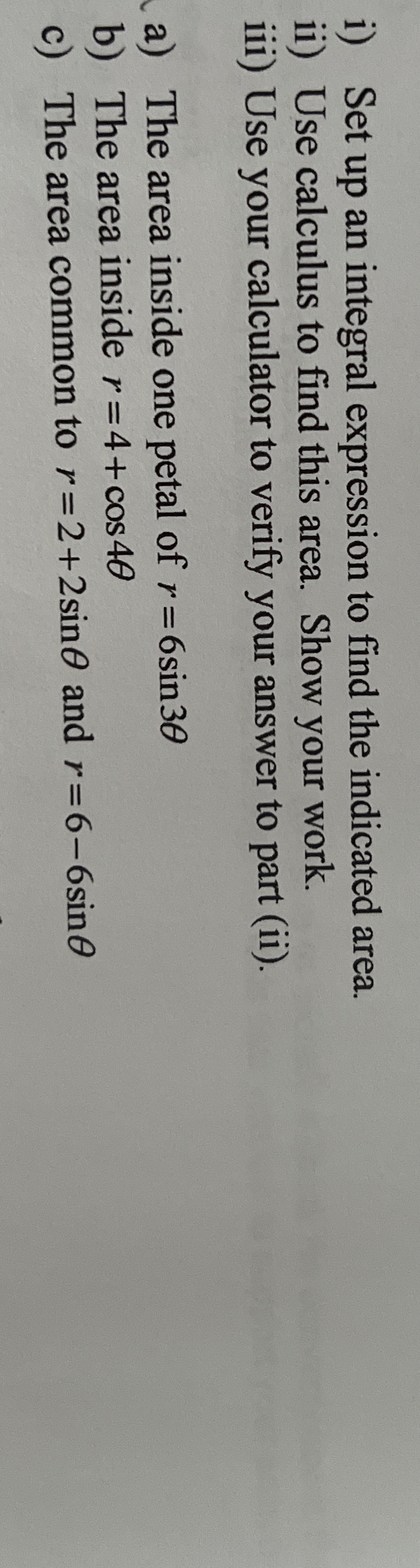 Solved i) ﻿Set up an integral expression to find the | Chegg.com
