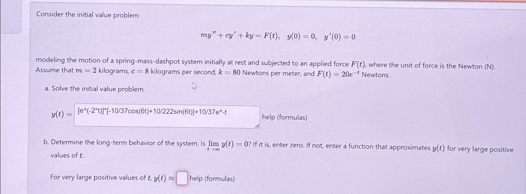 Solved Consider the initial value | Chegg.com