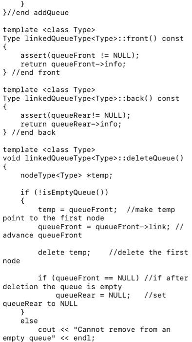 Solved / //end assignment operator //copy constructor | Chegg.com