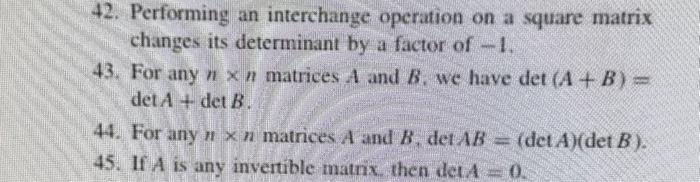 Solved 42. Performing an interchange operation on a square | Chegg.com
