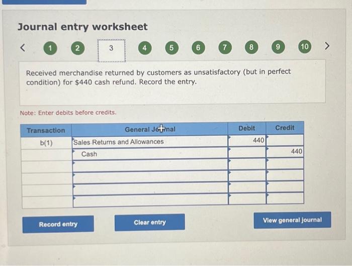 Journal entry worksheet Granted a partial $198 | Chegg.com