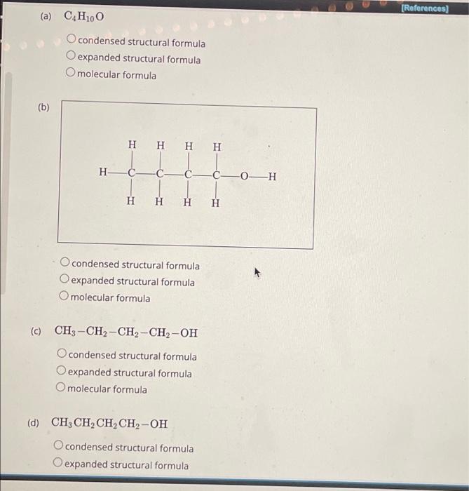 Solved condensed structural formula expanded structural | Chegg.com