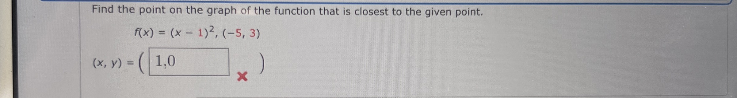 Solved Find the point on the graph of the function that is | Chegg.com