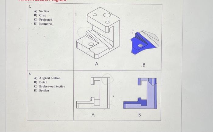 Solved 4. A. Crop B. Section C. Projected D. Detail ottar | Chegg.com