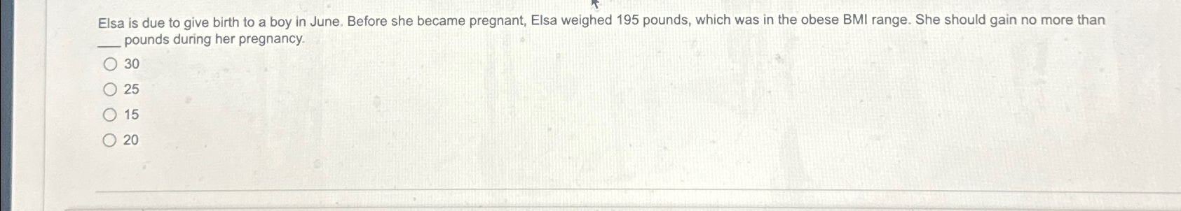 Solved Elsa is due to give birth to a boy in June. Before | Chegg.com