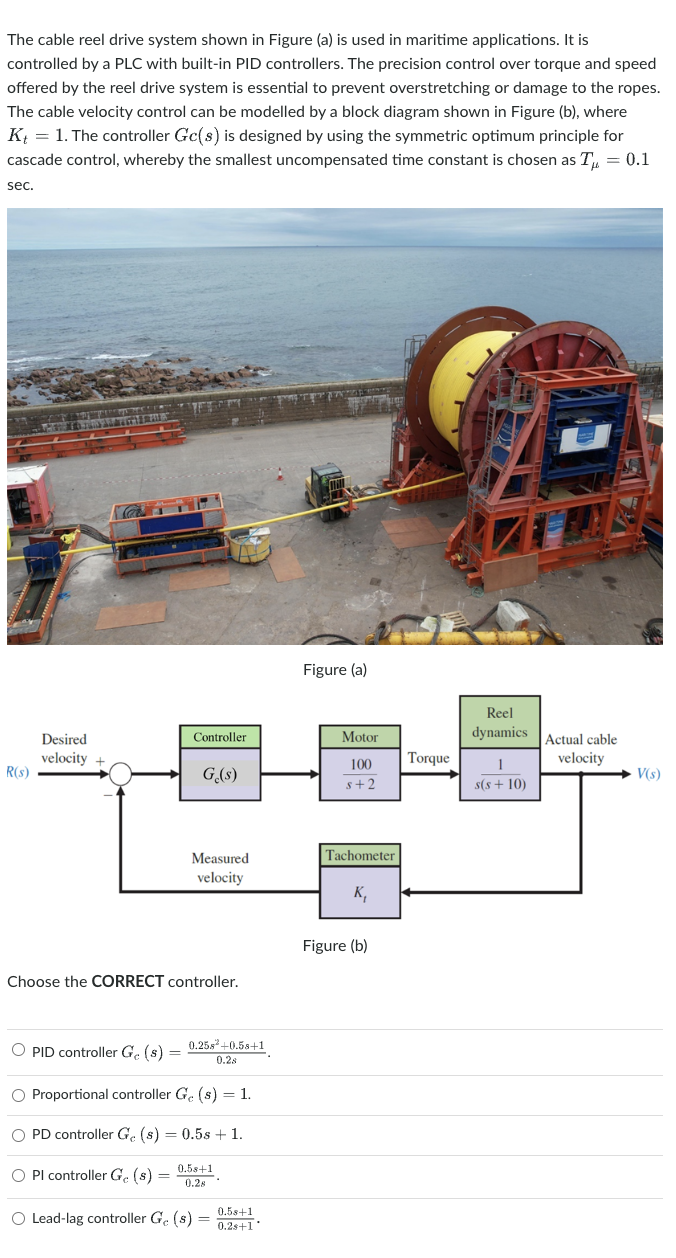 Solved Figure (a)Figure (b)Choose the CORRECT controller.PID | Chegg.com