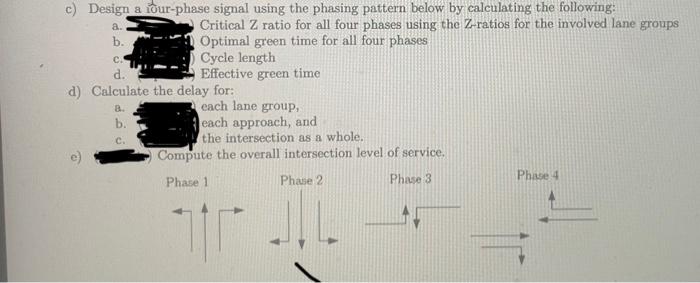 Solved 1 Intersection LOS and Design shown below. Consider | Chegg.com