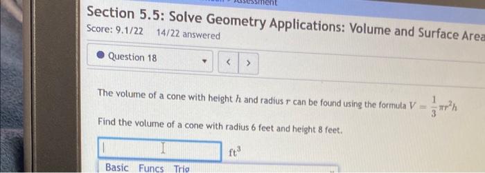 Solved Section 5.5: Solve Geometry Applications: Volume and | Chegg.com