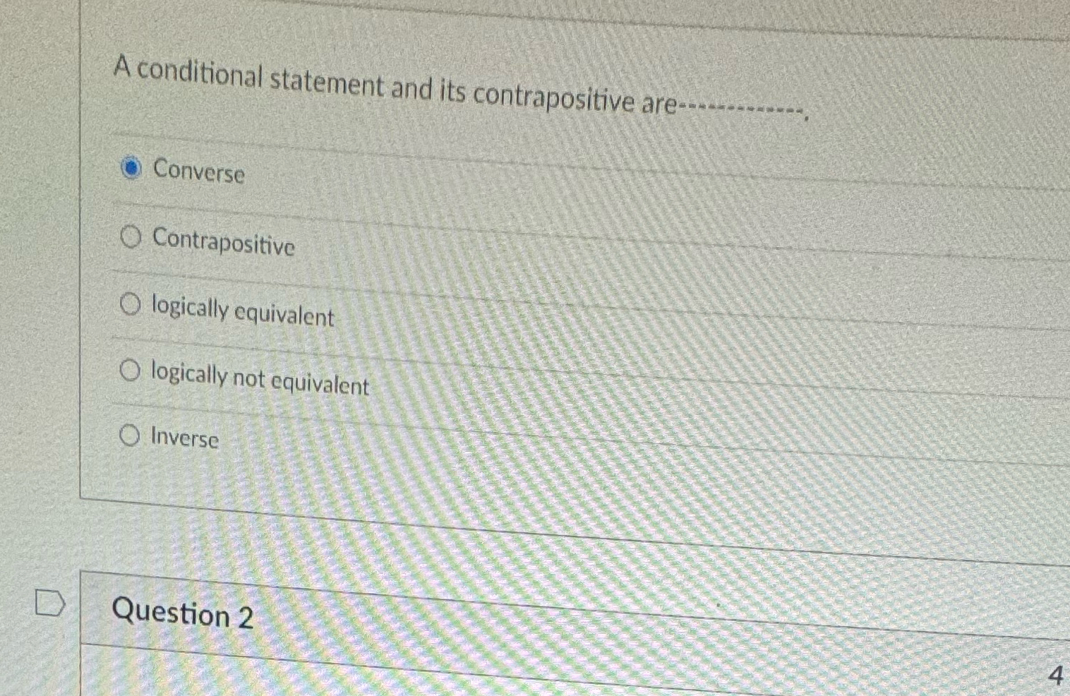 Solved A conditional statement and its contrapositive | Chegg.com