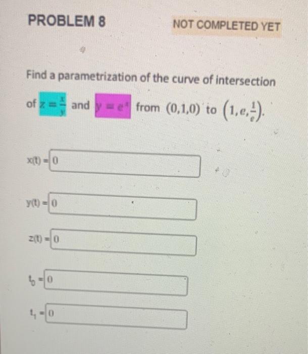 Solved Find a parametrization of the curve of intersection | Chegg.com