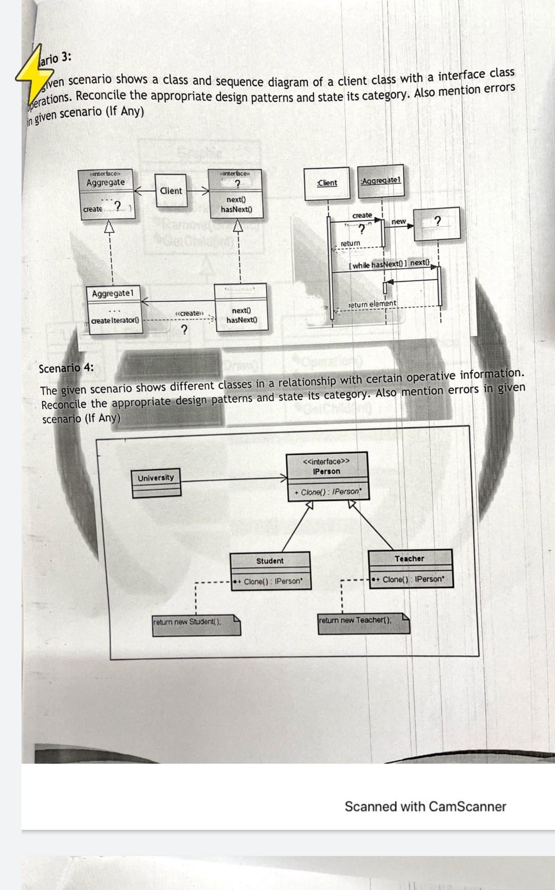 Solved reconcile the most appropriate design pattern from a | Chegg.com