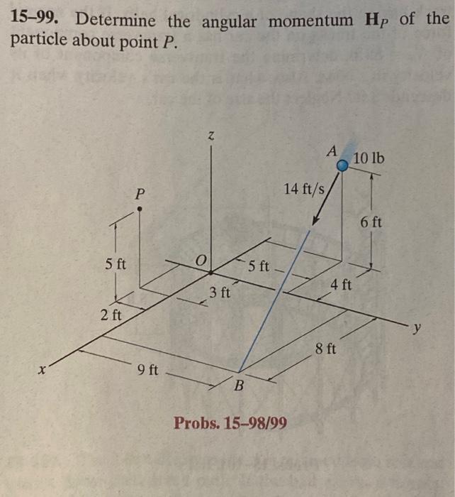 Solved 15-99. Determine the angular momentum Hp of the | Chegg.com
