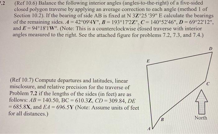 Solved 2.2 (Ref 10.6) Balance the following interior angles | Chegg.com
