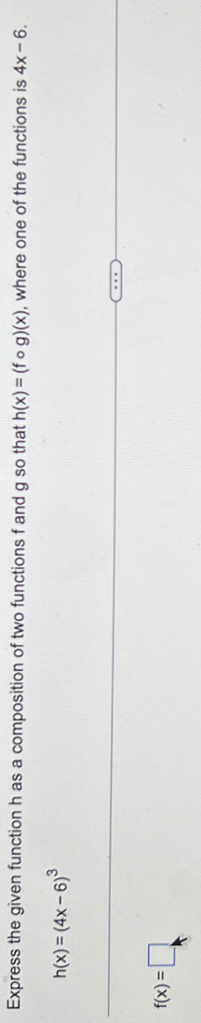 Solved Express the given function h ﻿as a composition of two | Chegg.com