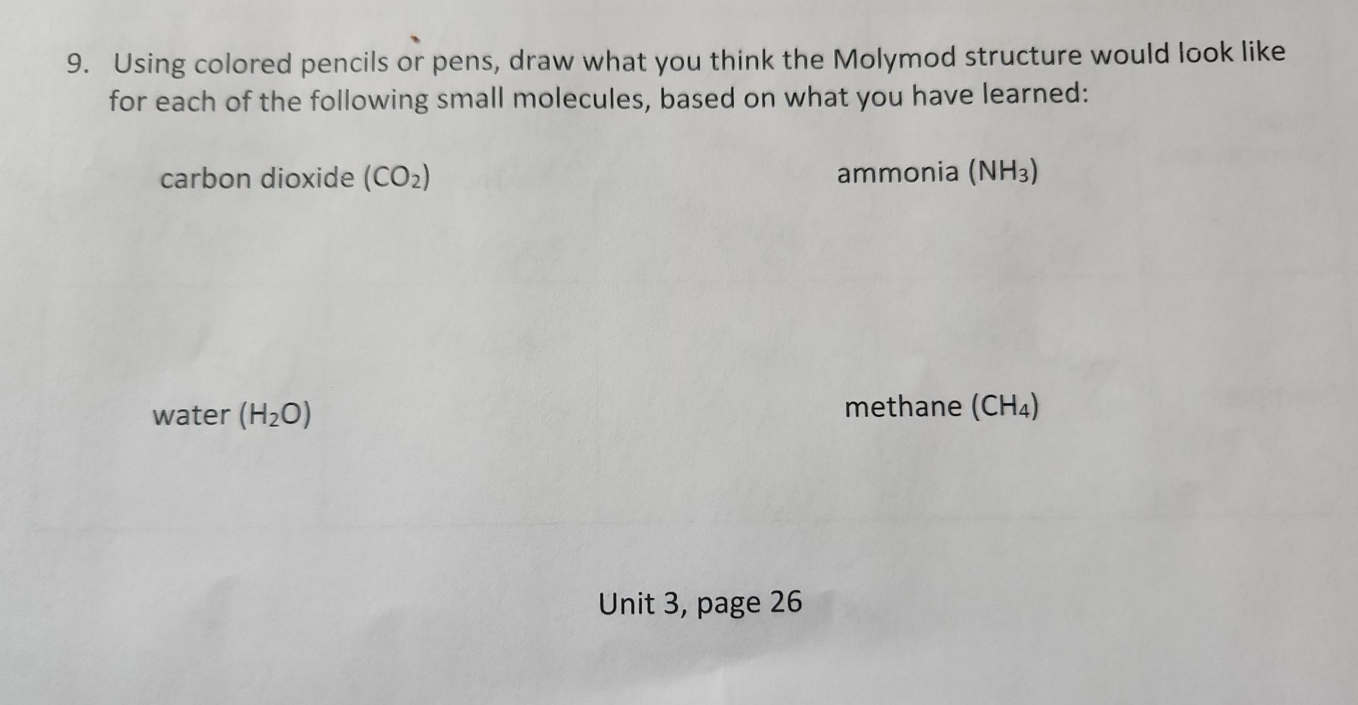 Solved 9. Using colored pencils or pens, draw what you think | Chegg.com