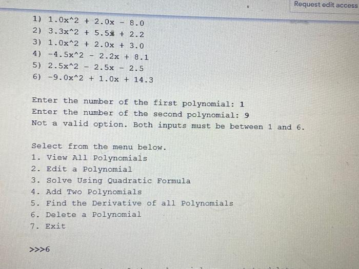 Solved This is in Java. this is a polynomial storage and | Chegg.com