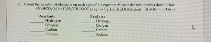 Solved 6. Count the number of elements on each side of the | Chegg.com