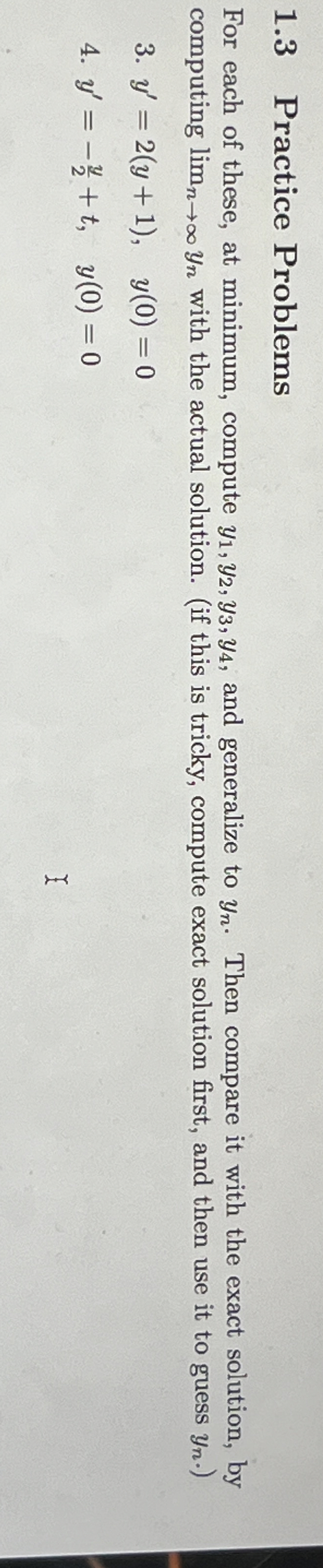 1.3 ﻿Practice ProblemsFor each of these, at minimum, | Chegg.com