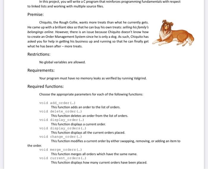Solved In this project, you will write a C program that | Chegg.com