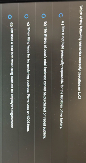 Solved Which of the following scenarios correctly deseribes | Chegg.com