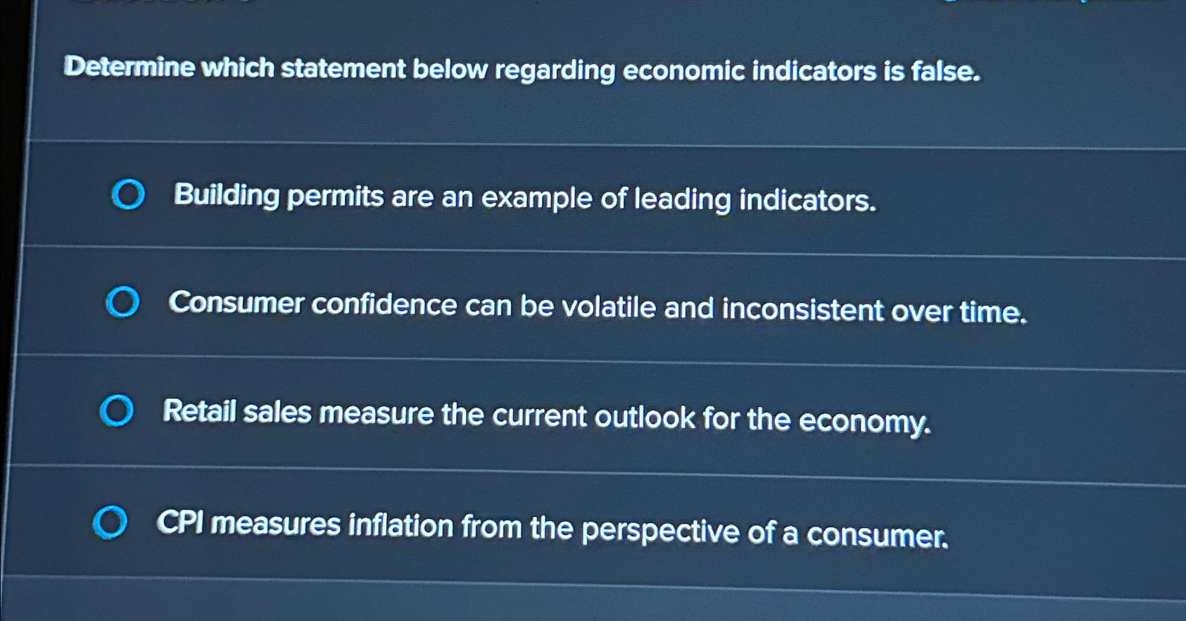 Solved Determine which statement below regarding economic | Chegg.com