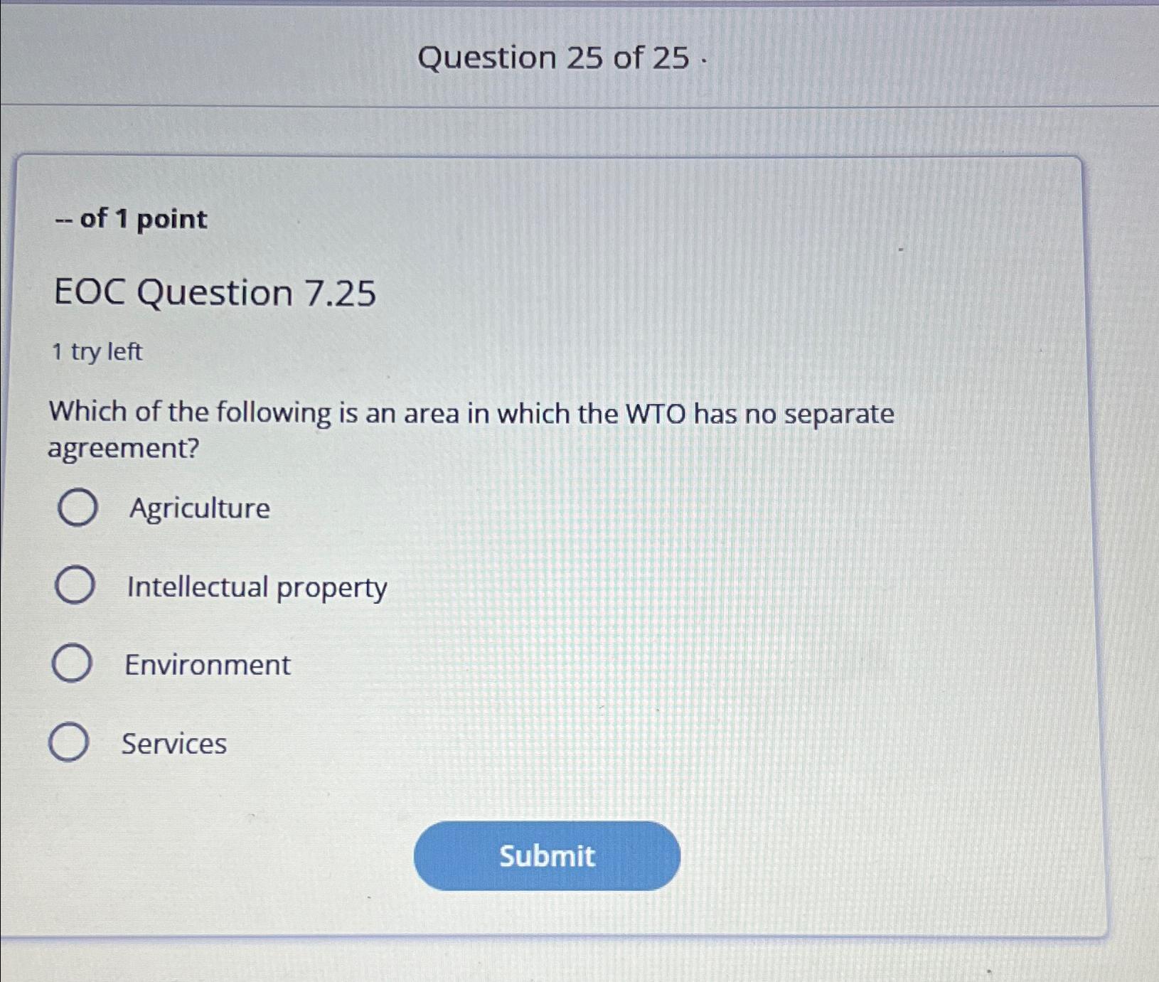 Solved Question 25 ﻿of 25 .-- ﻿of 1 ﻿pointEOC Question 7.251 | Chegg.com