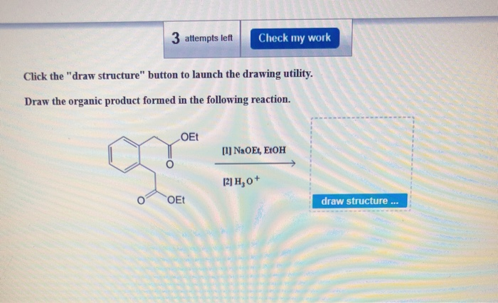 Solved 3 attempts left Check my work Click the "draw | Chegg.com
