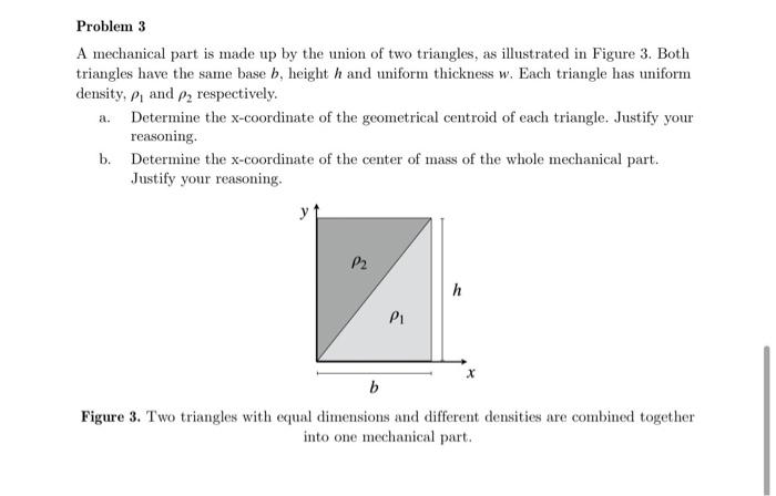 Solved Problem 3 A mechanical part is made up by the union | Chegg.com