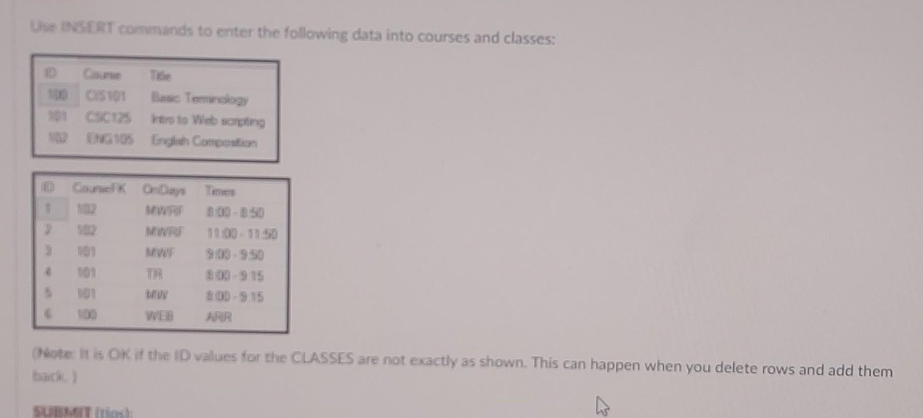 Solved After designing a database, you need to transfer that | Chegg.com