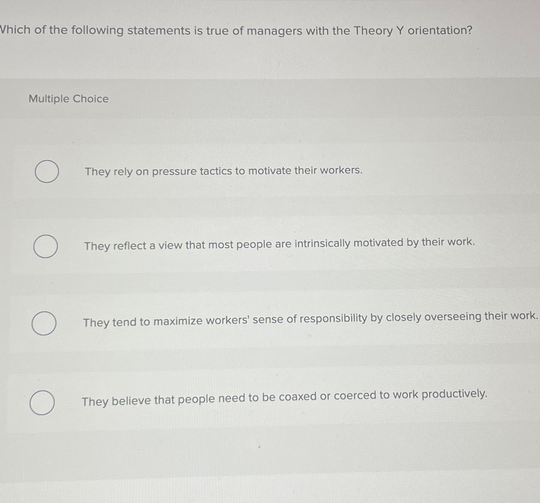 Solved Which of the following statements is true of managers | Chegg.com